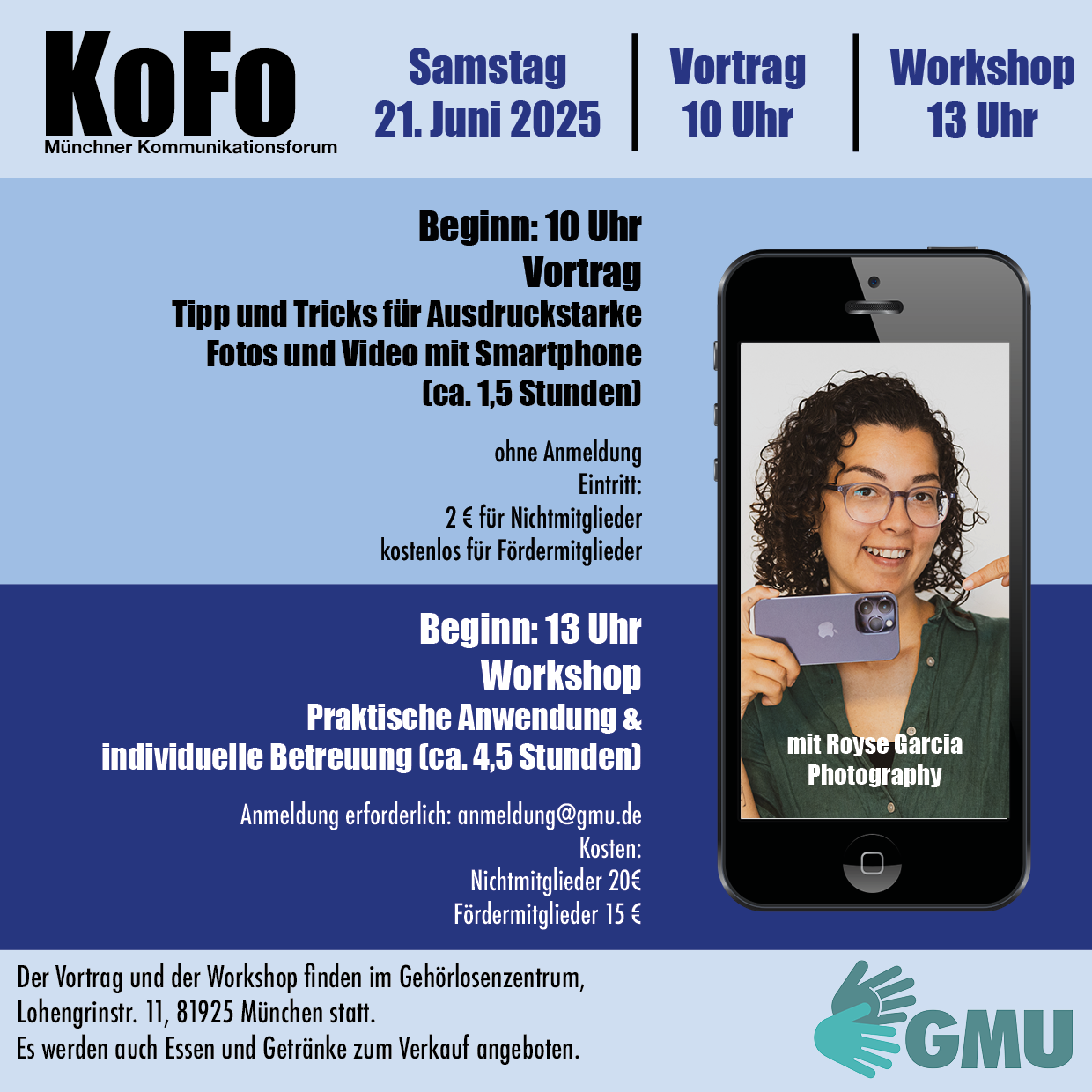 KOFO / Vortrag und Workshop am 21. Juni 2025 - Tipps und Tricks für ausdruckstarke Fotos und ...
