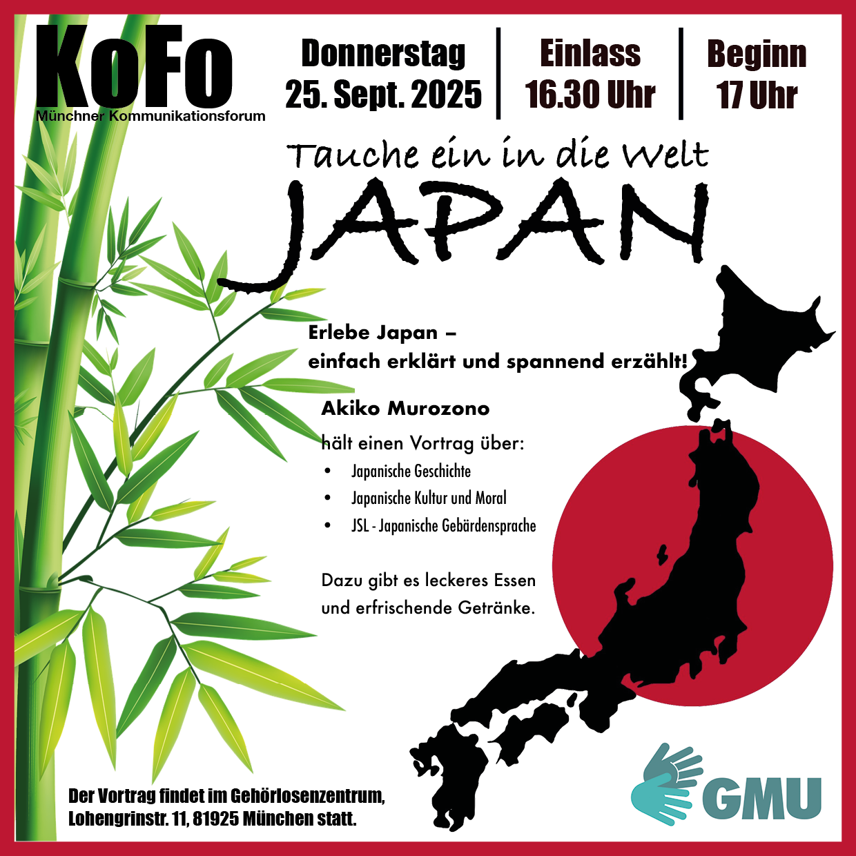 KOFO / Vortrag über Japan am 25. September 2025 - Gehörlosenverband ...