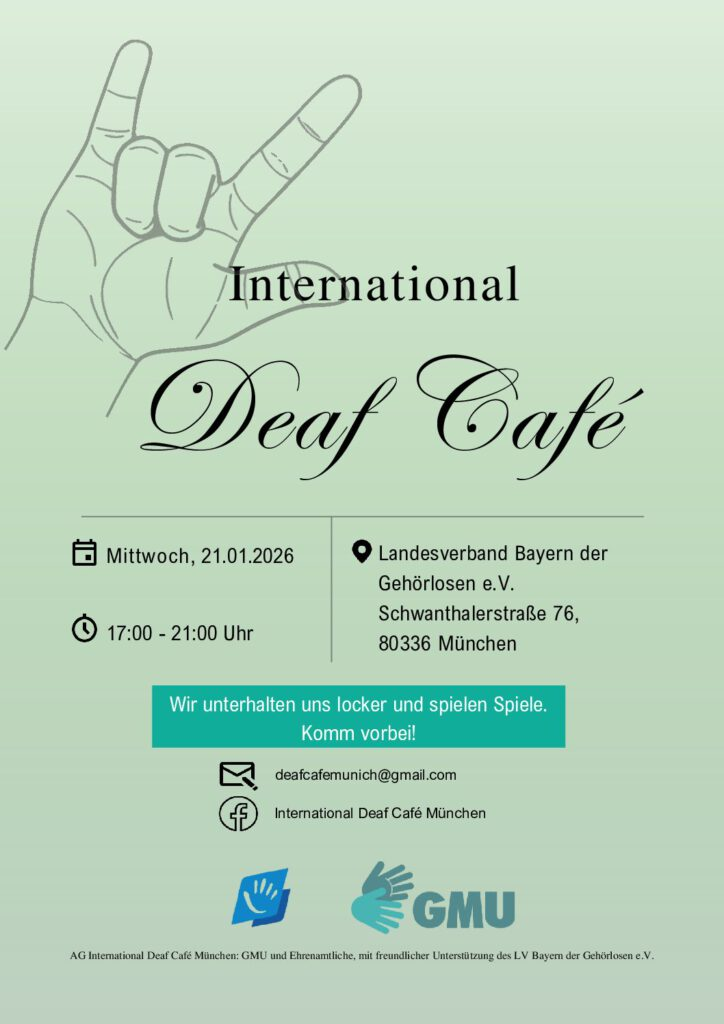International Deaf Cafè am 21. Januar 2026 - Gehörlosenverband München ...